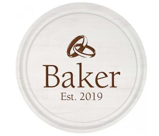 Personalized White Circle Sign